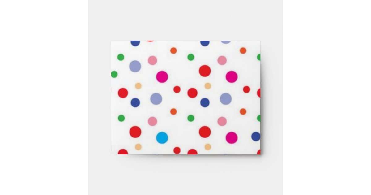 Polka dot pattern envelope | Zazzle