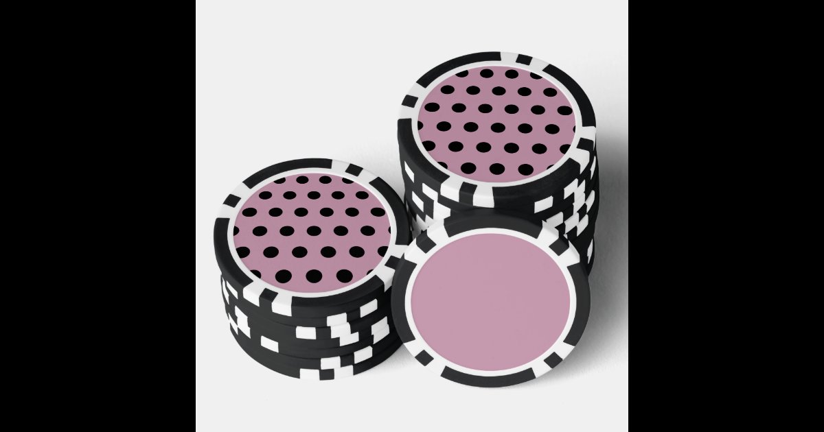 Polka Dot Poker Chips (Pink & Black) | Zazzle