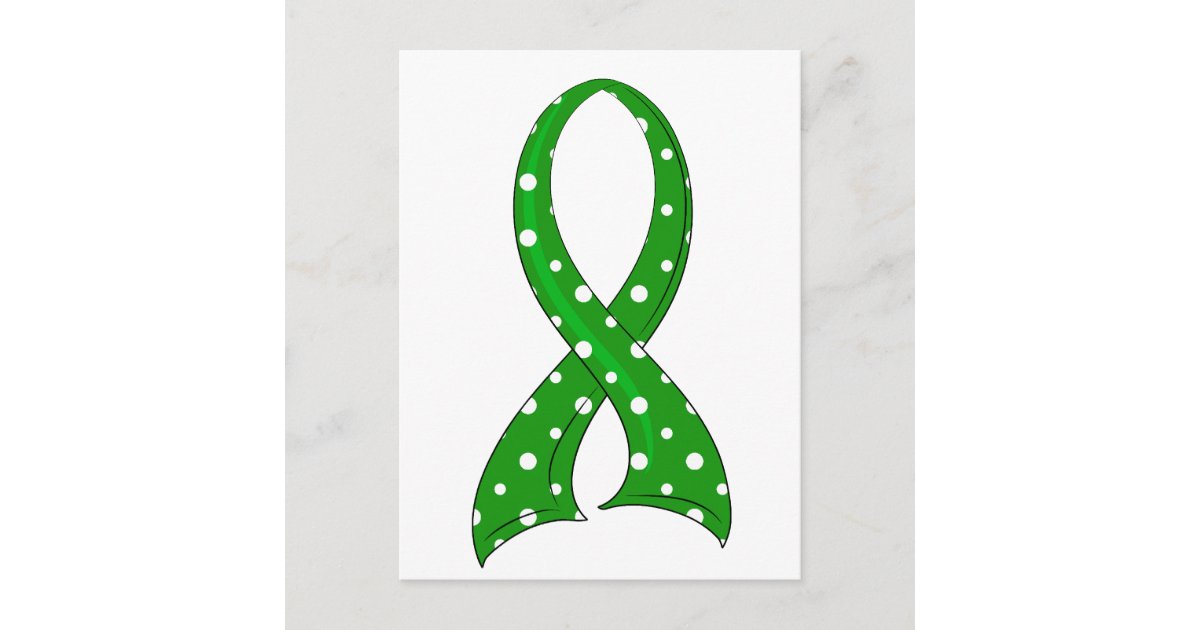 Polka Dot Ribbon Traumatic Brain Injury TBI Postcard | Zazzle