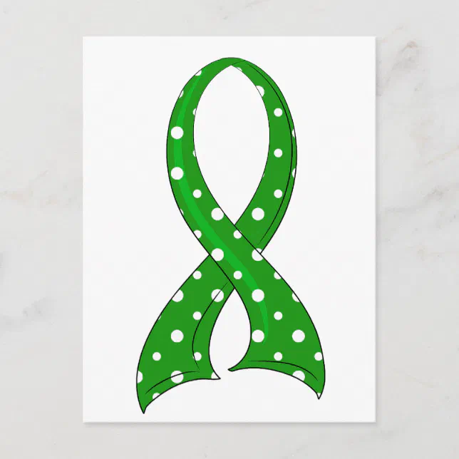 Polka Dot Ribbon Traumatic Brain Injury TBI Postcard | Zazzle