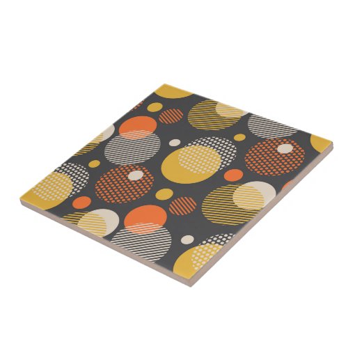 Polka Dot Stripe Pattern Ceramic Tile | Zazzle