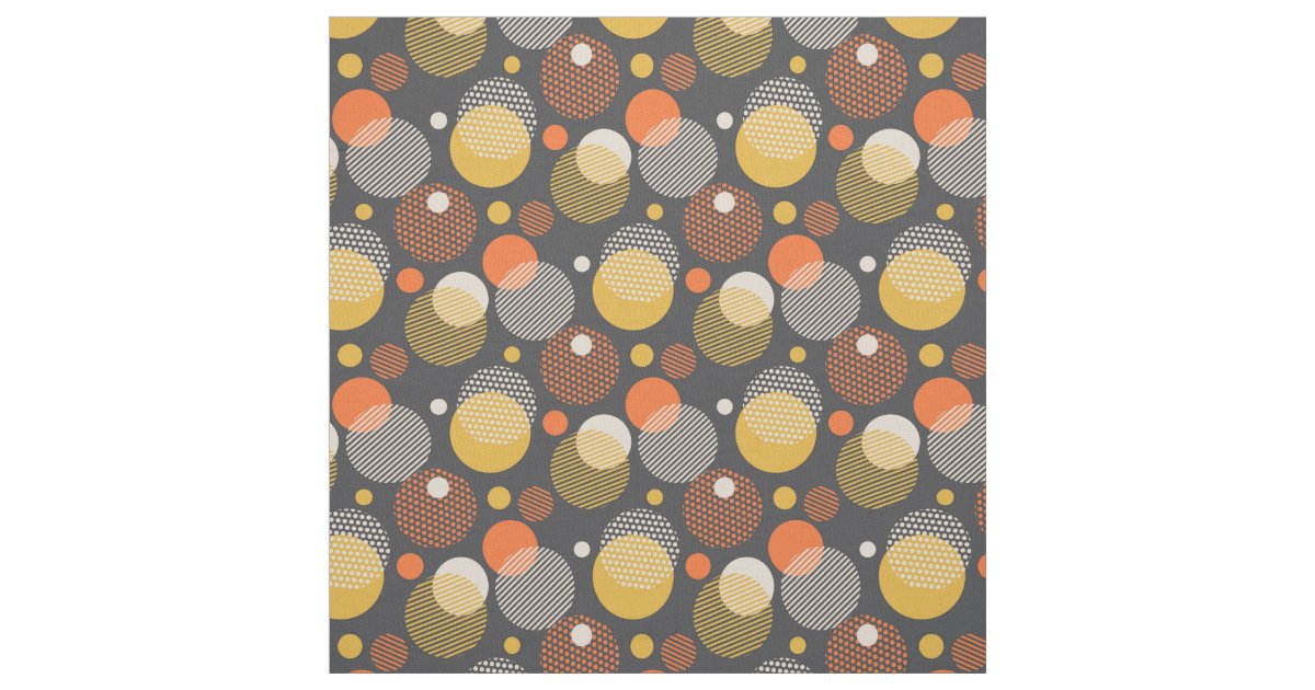 Polka Dot Stripe Pattern Fabric | Zazzle