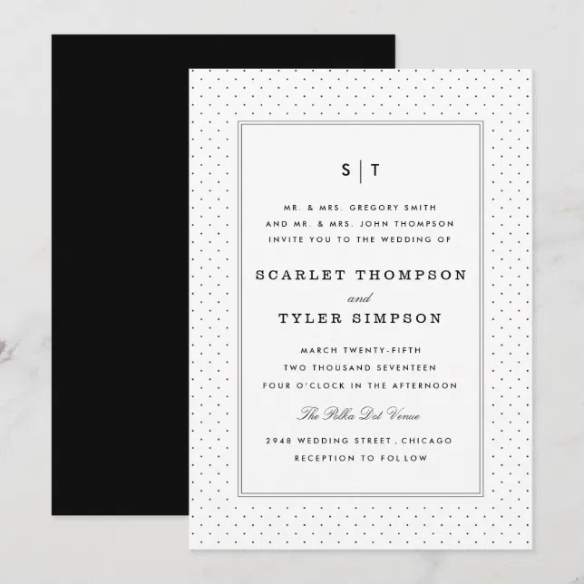 Polka Dot Wedding Invitation | Zazzle