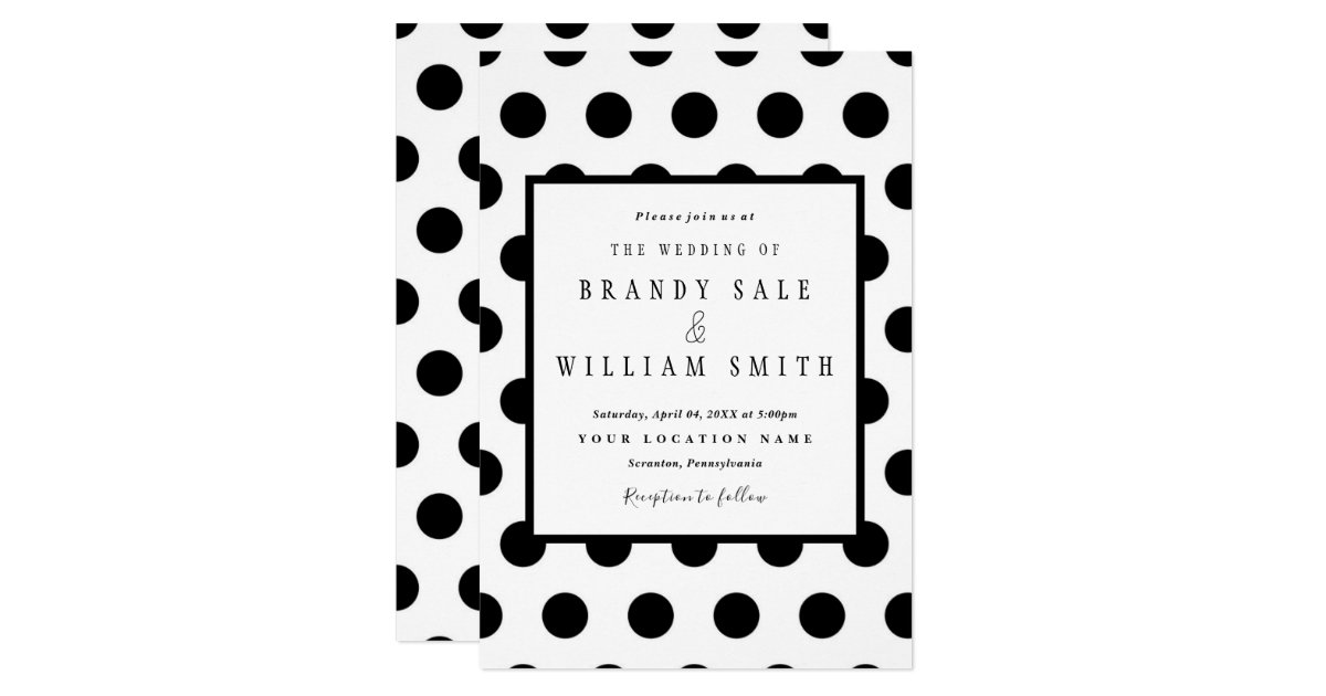 Polka Dot Wedding Invitation | Zazzle.com