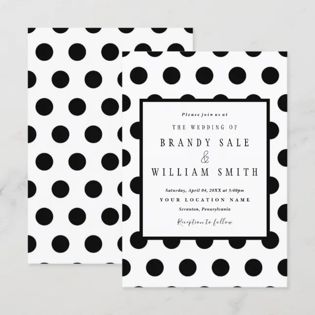 Polka Dot Wedding Invitation | Zazzle