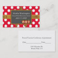 Polka Dots & Chalkboard Teacher's Business Card | Zazzle