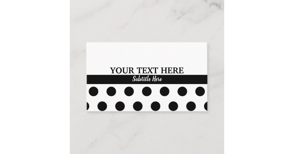Polka Dots Personalized customized Business Card | Zazzle