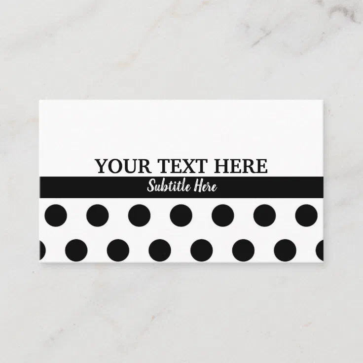 Polka Dots Personalized customized Business Card | Zazzle