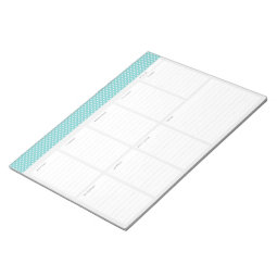 Polka Dots Weekly Desk Planner Notepad | Zazzle