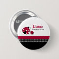 Polkadot Ladybug NAME TAG Personalized Button | Zazzle