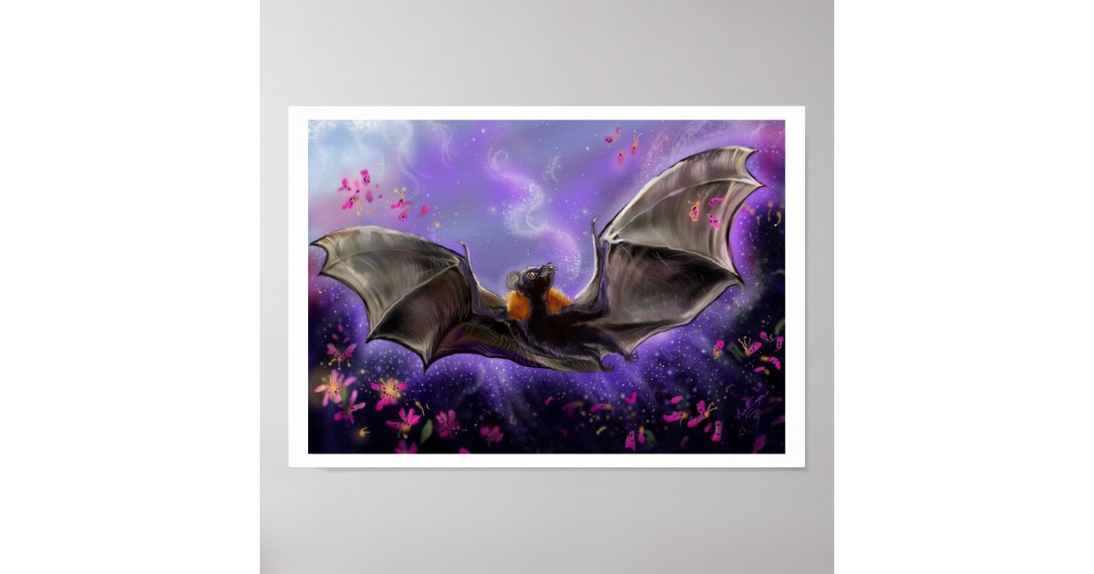 Pollen and Stardust Flying Fox Poster | Zazzle