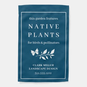 Pollinator Friendly Native Plants Landscaping Garden Flag | Zazzle