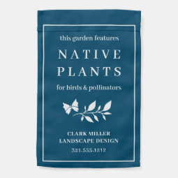 Pollinator Friendly Native Plants Landscaping Garden Flag | Zazzle