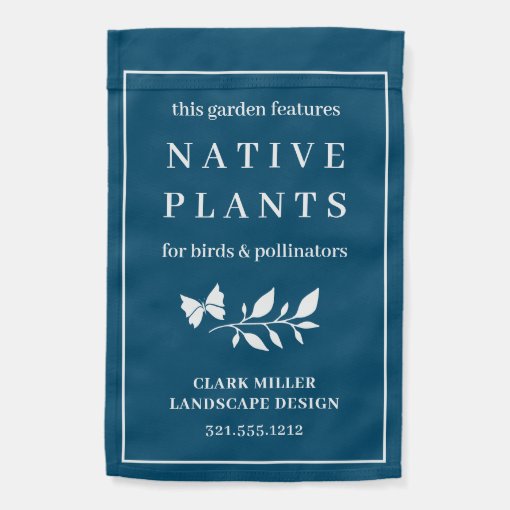 Pollinator Friendly Native Plants Landscaping Garden Flag | Zazzle