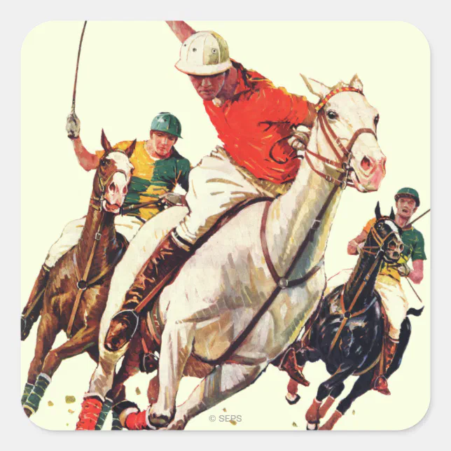 Polo Match Square Sticker | Zazzle