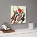 Polo Match Square Wall Clock | Zazzle