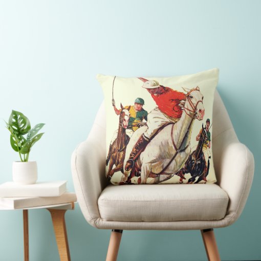 Polo Match Throw Pillow | Zazzle
