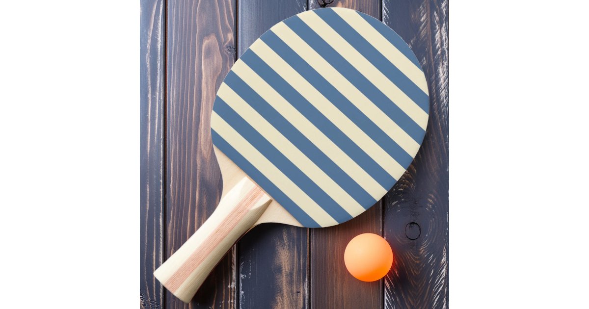 Polo Striped Capri Blue Color Ping Pong Paddle | Zazzle