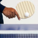 Polo Striped Sand Dune Color Ping Pong Paddle | Zazzle