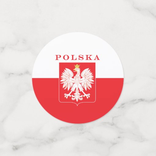 Polska Eagle Red Shield Confetti | Zazzle