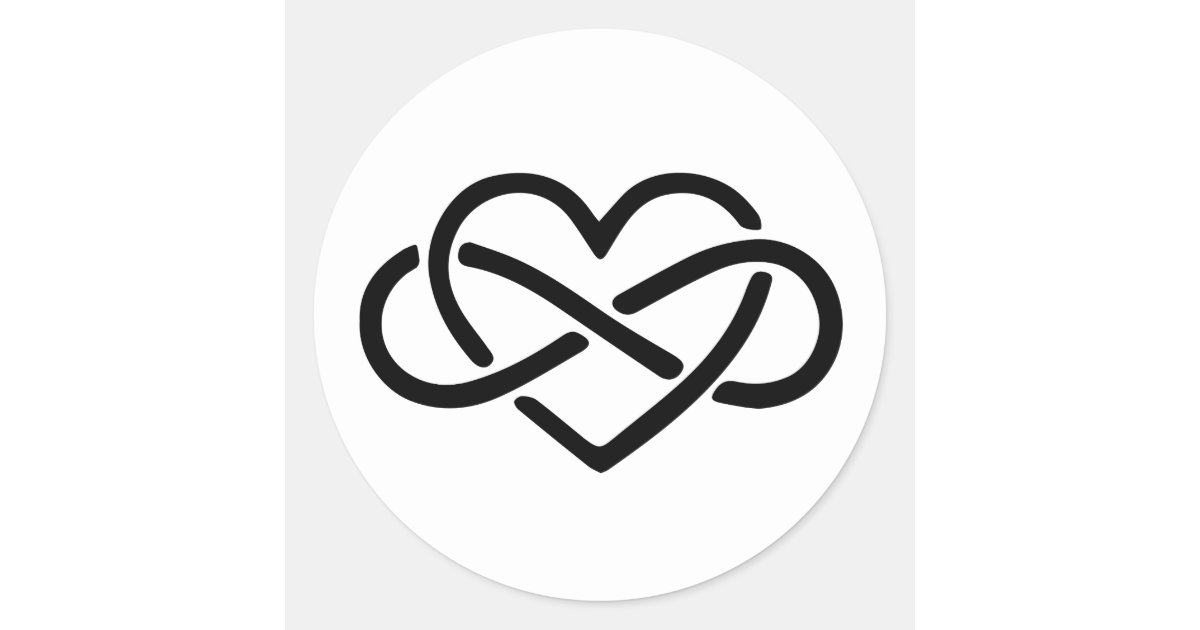 Polyamorous Heart Classic Round Sticker | Zazzle