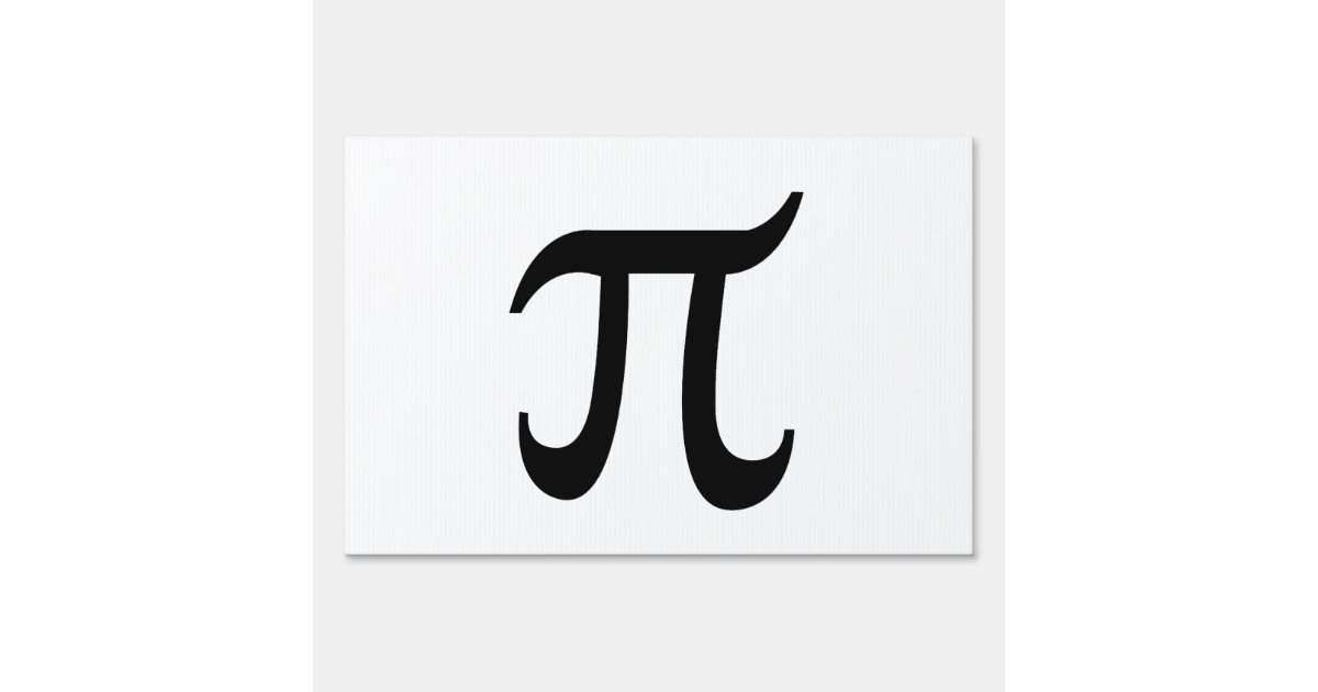 POLYAMORY PI SYMBOL BLACK SIGN | Zazzle