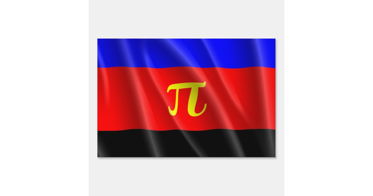POLYAMORY PRIDE FLAG WAVY DESIGN YARD SIGN | Zazzle