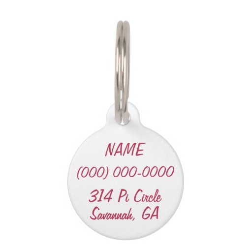 Polydactyl Cat Paw Print Heart Pet ID Tag | Zazzle