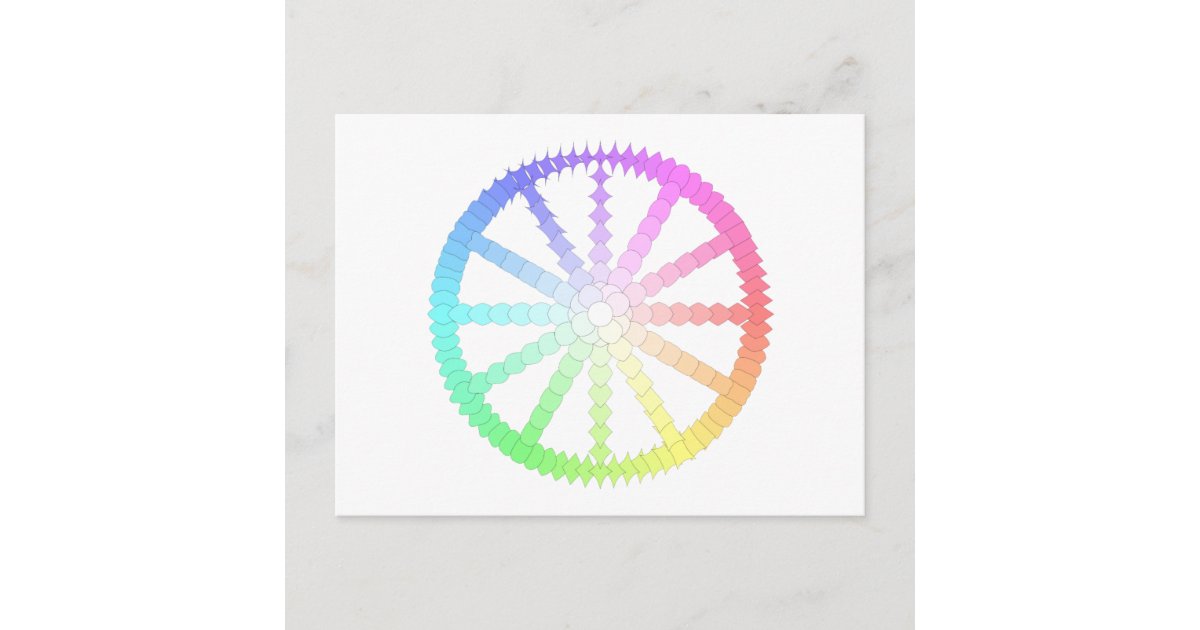 polygon evolution wheel geometry postcard | Zazzle