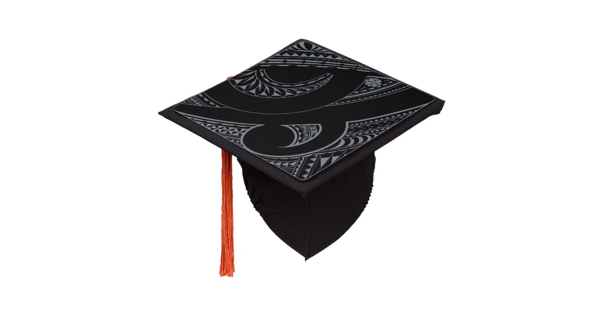 Polynesian Tribal Designed Tassel Graduation Cap Topper | Zazzle