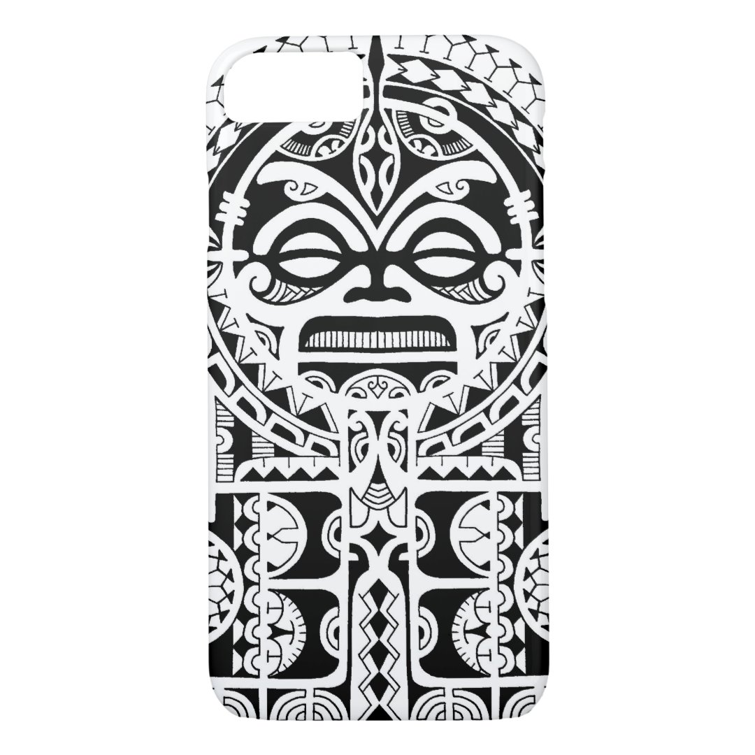 Polynesian tribal tattoo design with tiki mask Case-Mate iPhone case ...