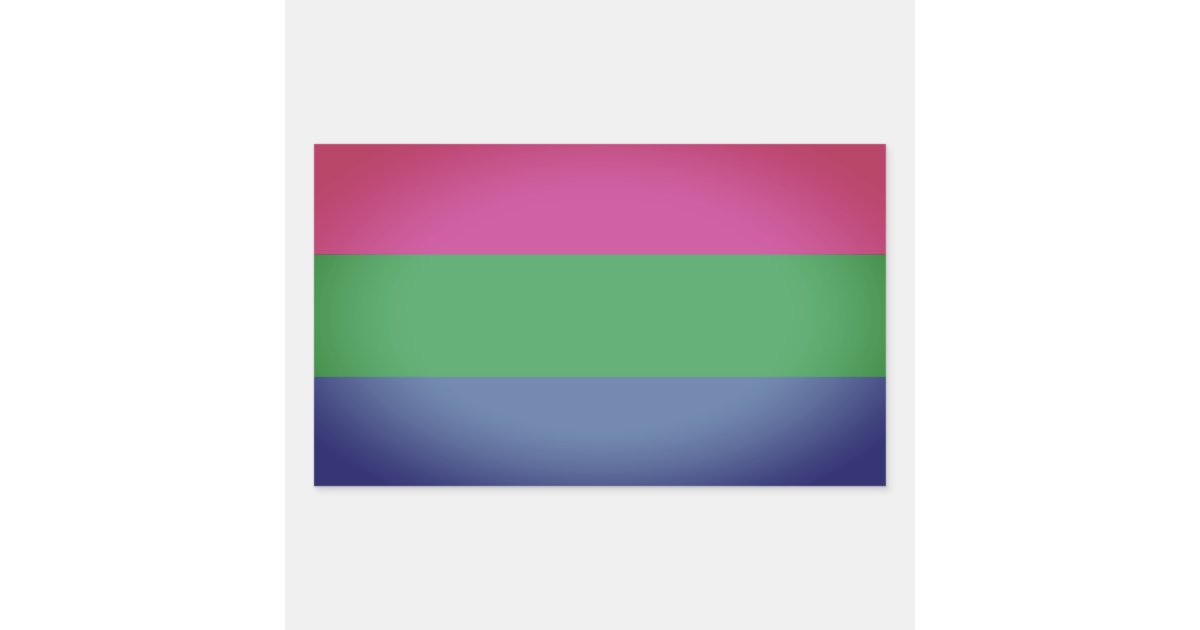 Polysexual Pride Flag Rectangular Sticker | Zazzle