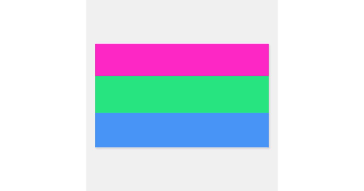 Polysexual Pride Flag Rectangular Sticker Zazzle