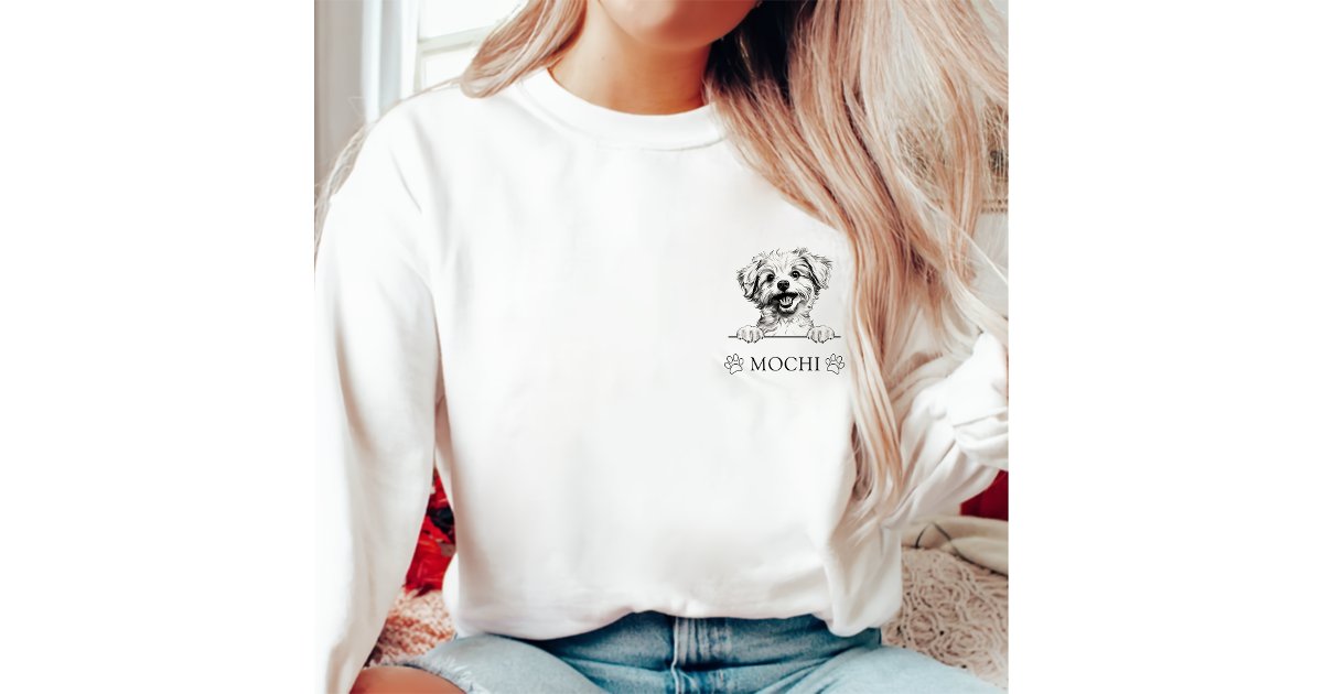 Pomapoo Dog Hand Drawing Personalized Sweatshirt | Zazzle