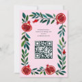 Pomegranates Custom B'nai Bat Bar Mitzvah QR Code Invitation | Zazzle