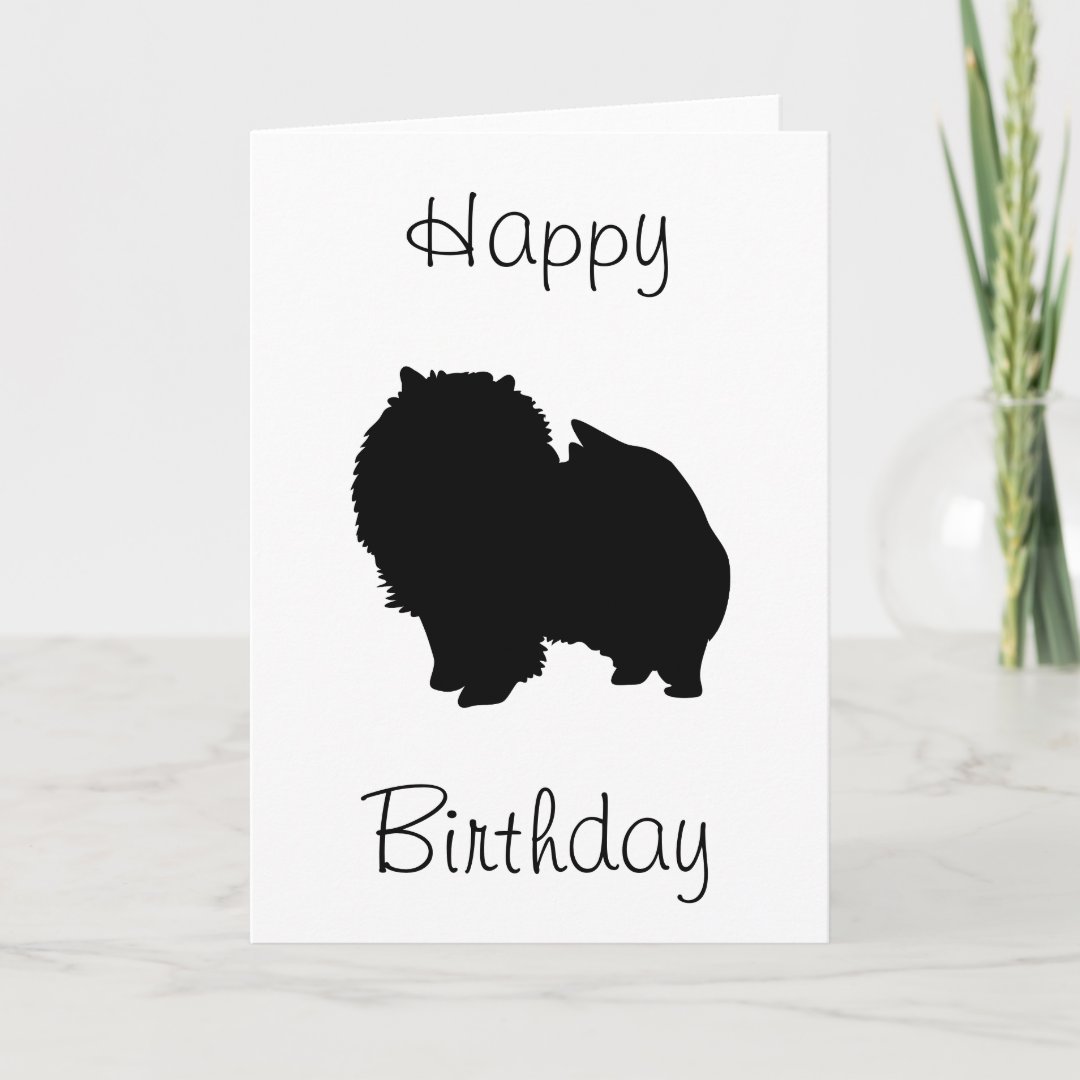 Pomeranian Happy Birthday Card | Zazzle