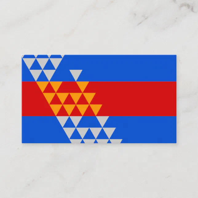 Pomo Indian Flag ethnic symbol american native usa Business Card | Zazzle