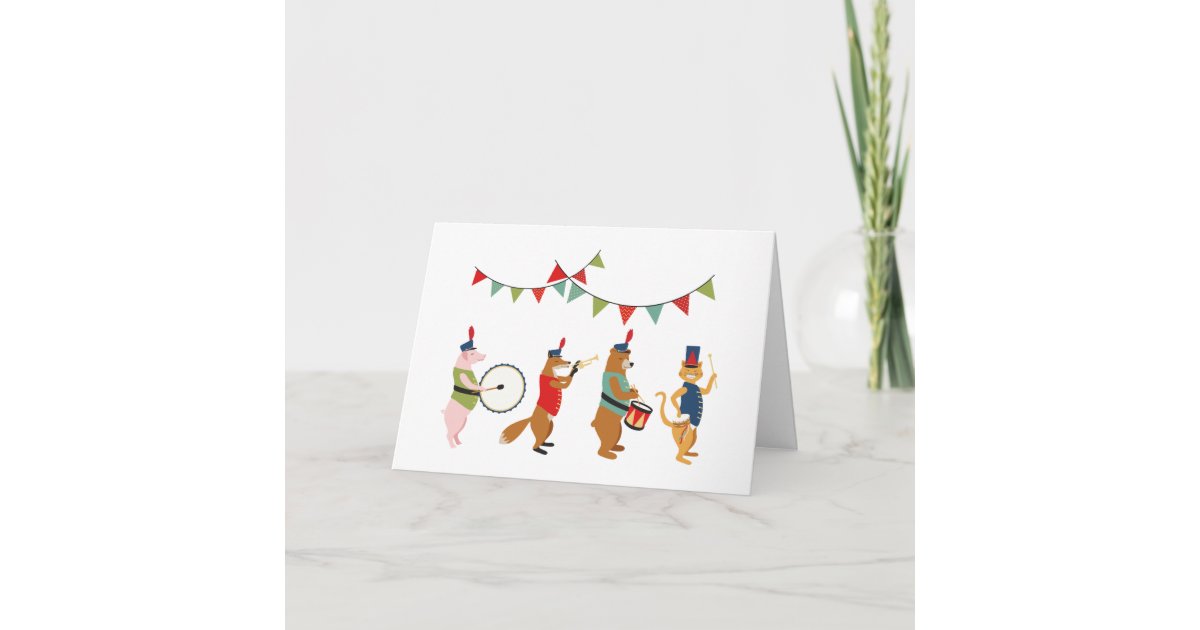Pomp and Circumstance Animal Parade Card | Zazzle