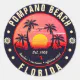 Pompano Beach Florida Retro Sunset Souvenir Classic Round Sticker | Zazzle