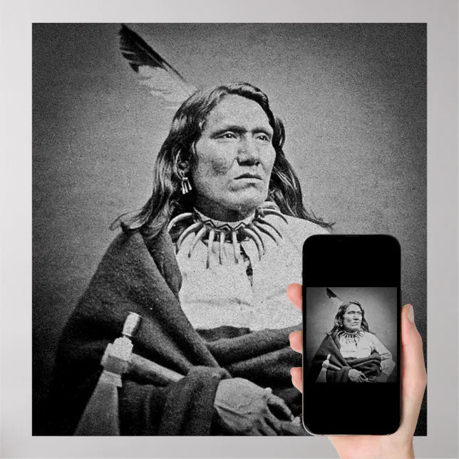 Ponca Chief Yankton Dakota Territory circa 1870s Poster | Zazzle