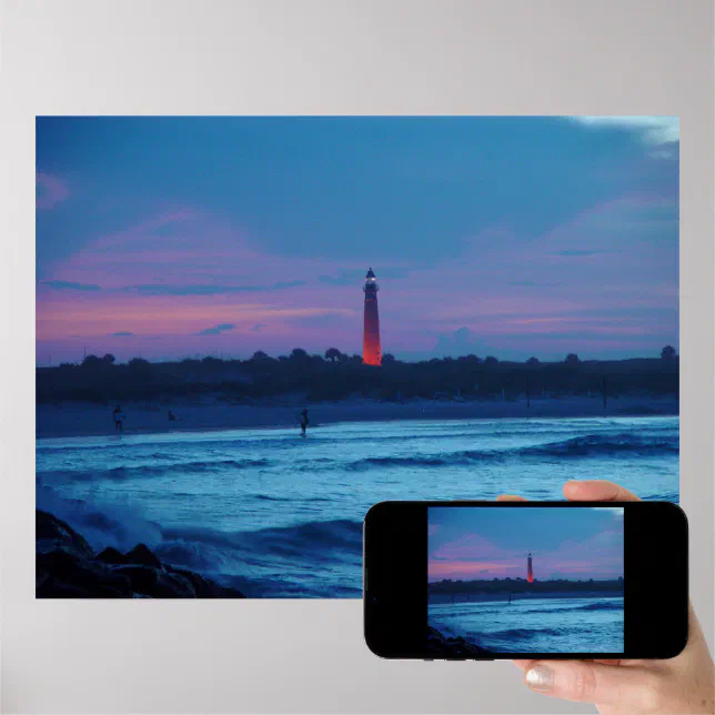 Ponce de Leon Inlet Lighthouse Dusk Poster | Zazzle