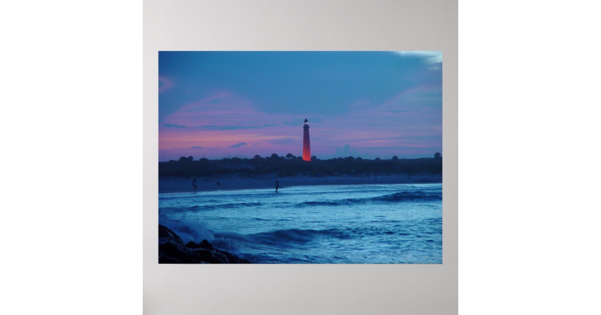 Ponce de Leon Inlet Lighthouse Dusk Poster | Zazzle