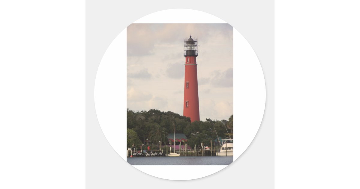 Ponce Inlet Lighthouse Classic Round Sticker | Zazzle