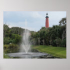 Ponce Inlet Lighthouse Sherbet Orange Sky Poster | Zazzle.com