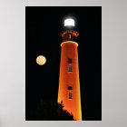 Ponce Inlet Lighthouse Sherbet Orange Sky Poster | Zazzle.com