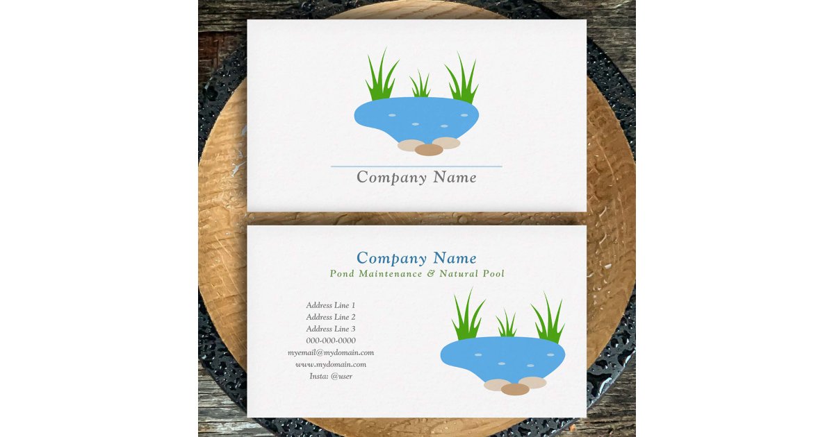 Pond and Natural Pool Business Card | Zazzle