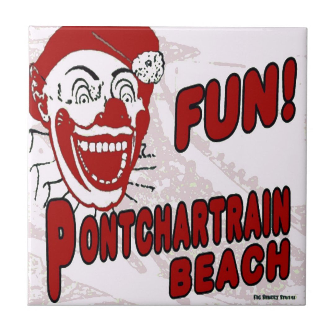Pontchartrain Beach Clown Tile | Zazzle