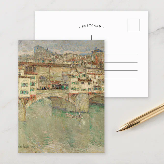 Ponte Vecchio | Childe Hassam Postcard | Zazzle