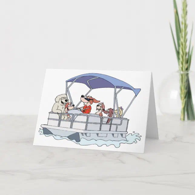 Pontoon Boat Card | Zazzle