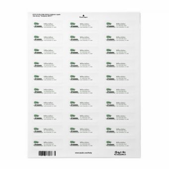 Pontoon Boat with Christmas Tree Return Address Label | Zazzle